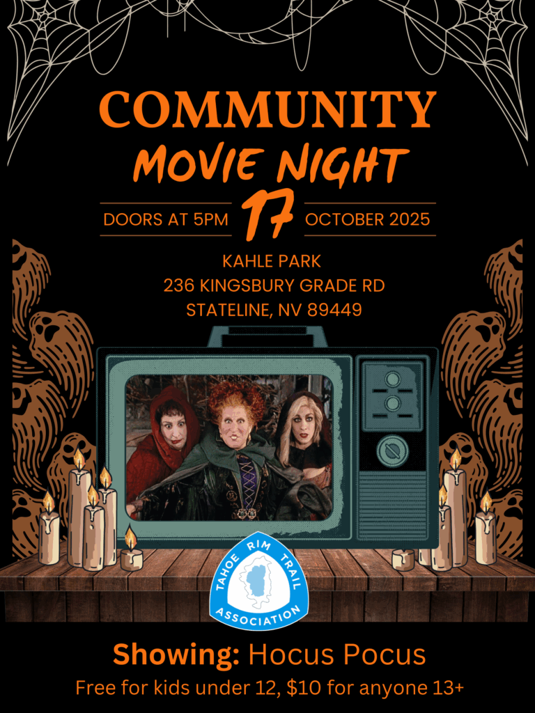 Black and Orange Hocus Pocus Poster - Tahoe Rim Trail